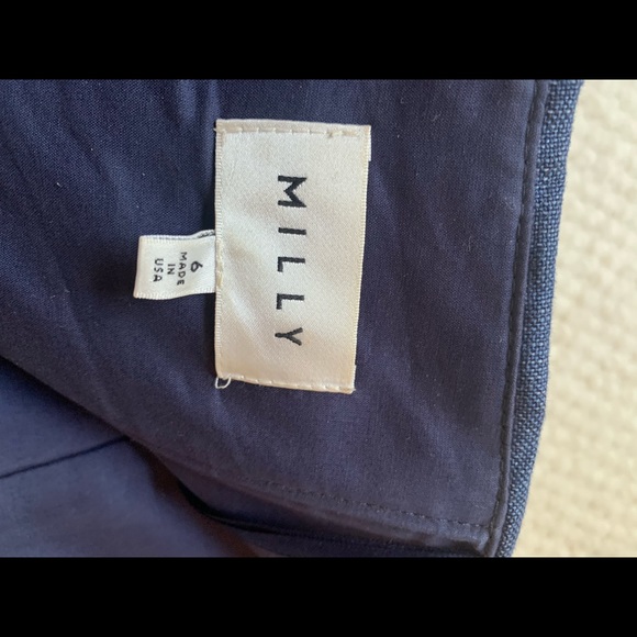 Milly | Dresses | Milly Blue Linen Strapless Mini Dress | Poshmark